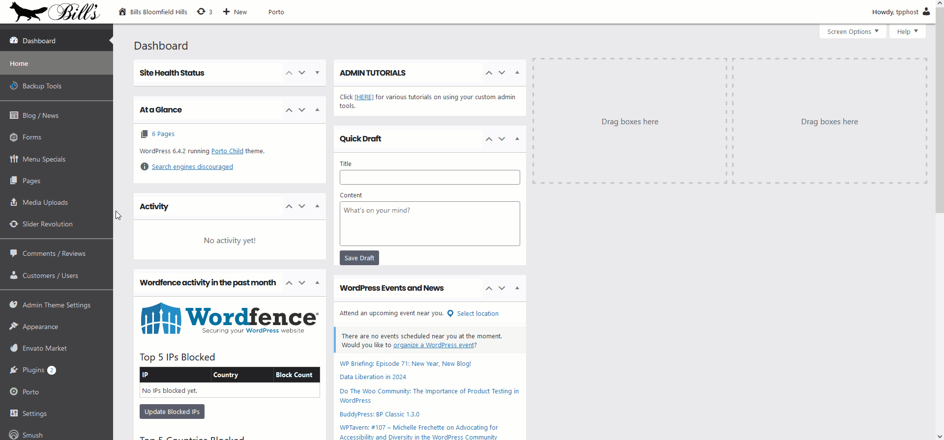 ADMIN TUTORIALS MENU PAGE – Cafe ML
